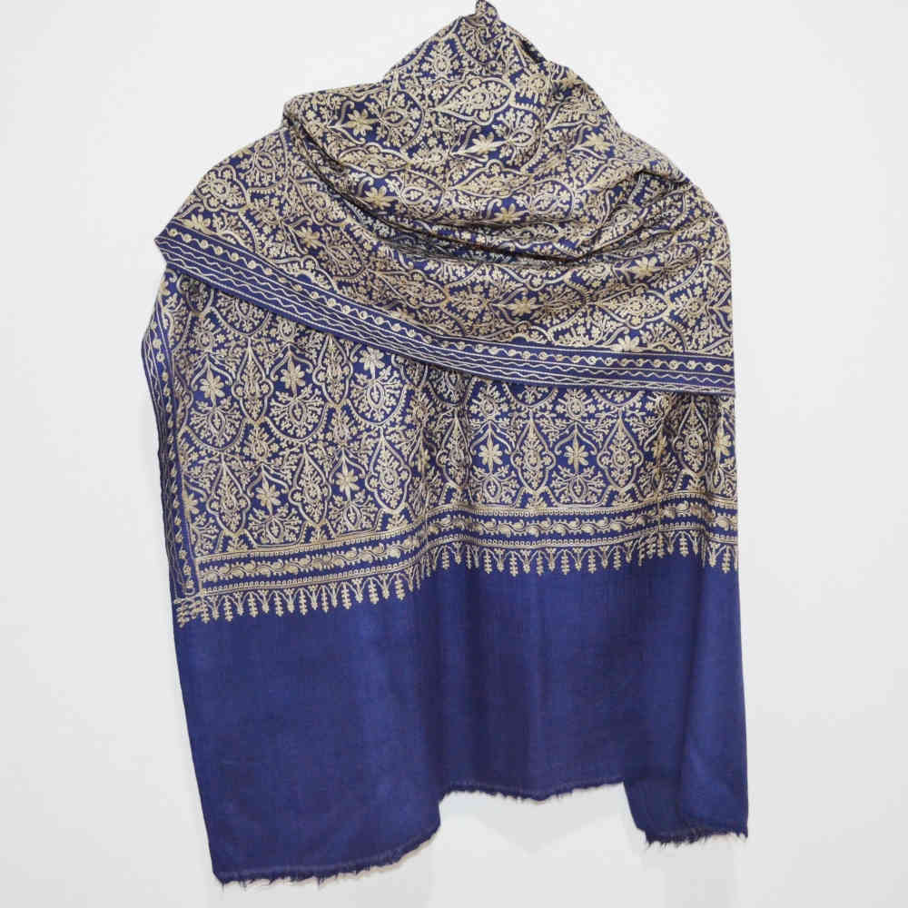 Fine Wool Wrap / Stole with Ary Embroidery | 478011 - 1 | Craft House India