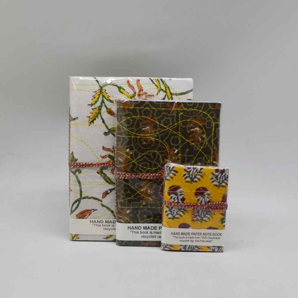 Handmade Cloth Diary Set of 3 | 575008 - 4 | Craft House India
